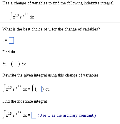 Solved Use a change of variables to find the following | Chegg.com