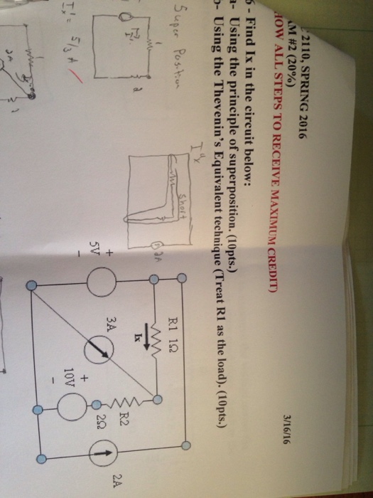 Solved Find Ix in the circuit below: Using the principle of | Chegg.com