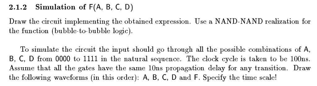 Solved You Are Given The Following Logic Function As A 8861