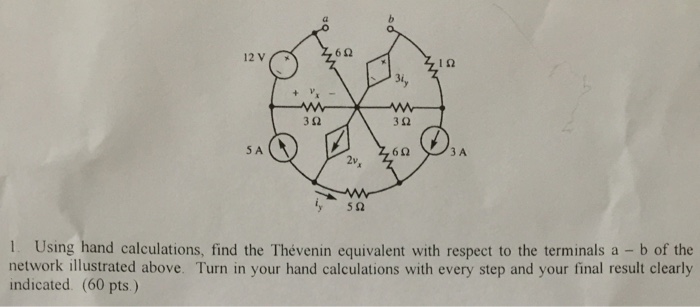 Solved 1. Using hand calculations. find the Thevenin | Chegg.com