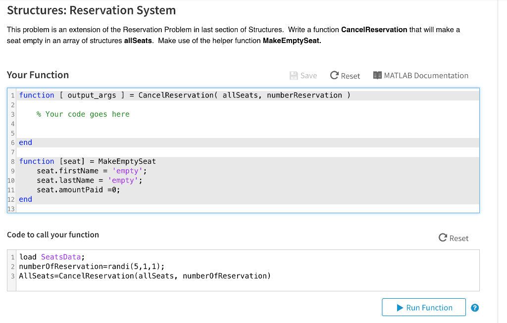 Solved MATLAB ONLY This is the only information that was | Chegg.com