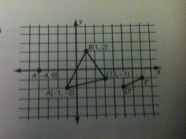 Draw triangle A'B'C' and write a rule to translate | Chegg.com