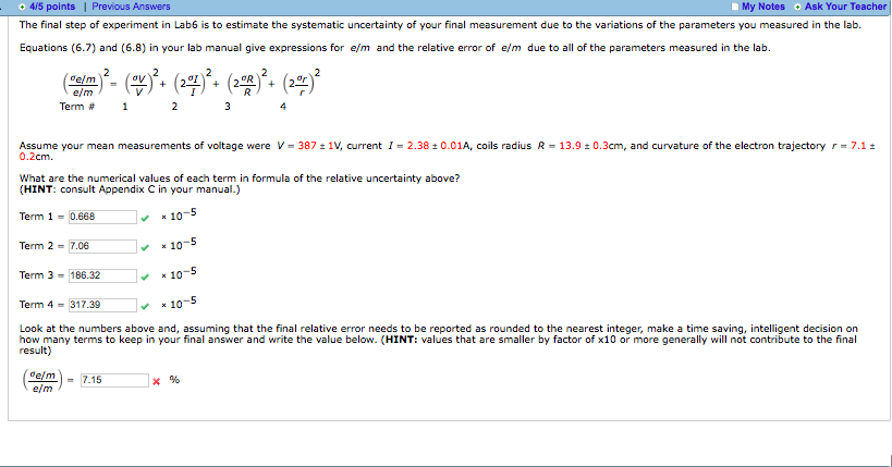 Solved The Final Step Of Experiment In Lab6 Is To Estimate