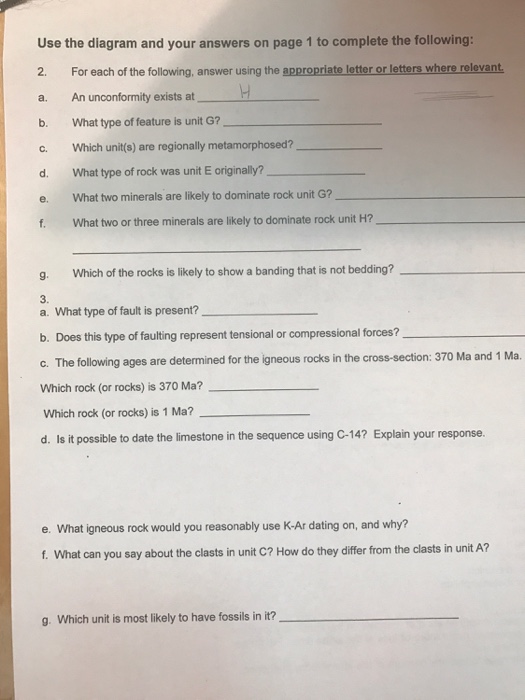 Solved Use the diagram and your answers on page 1 to | Chegg.com