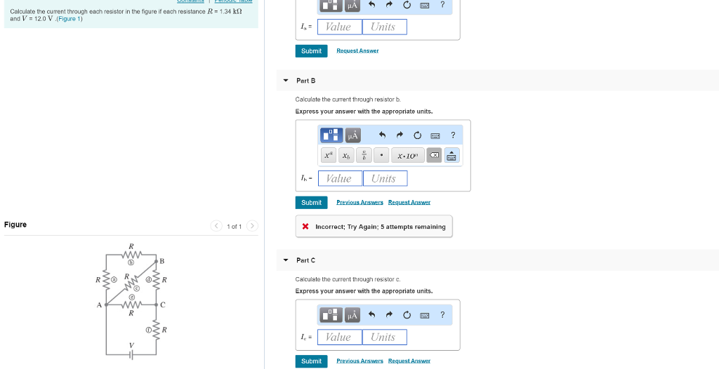 Solved Calculate the current through each resistor in the | Chegg.com