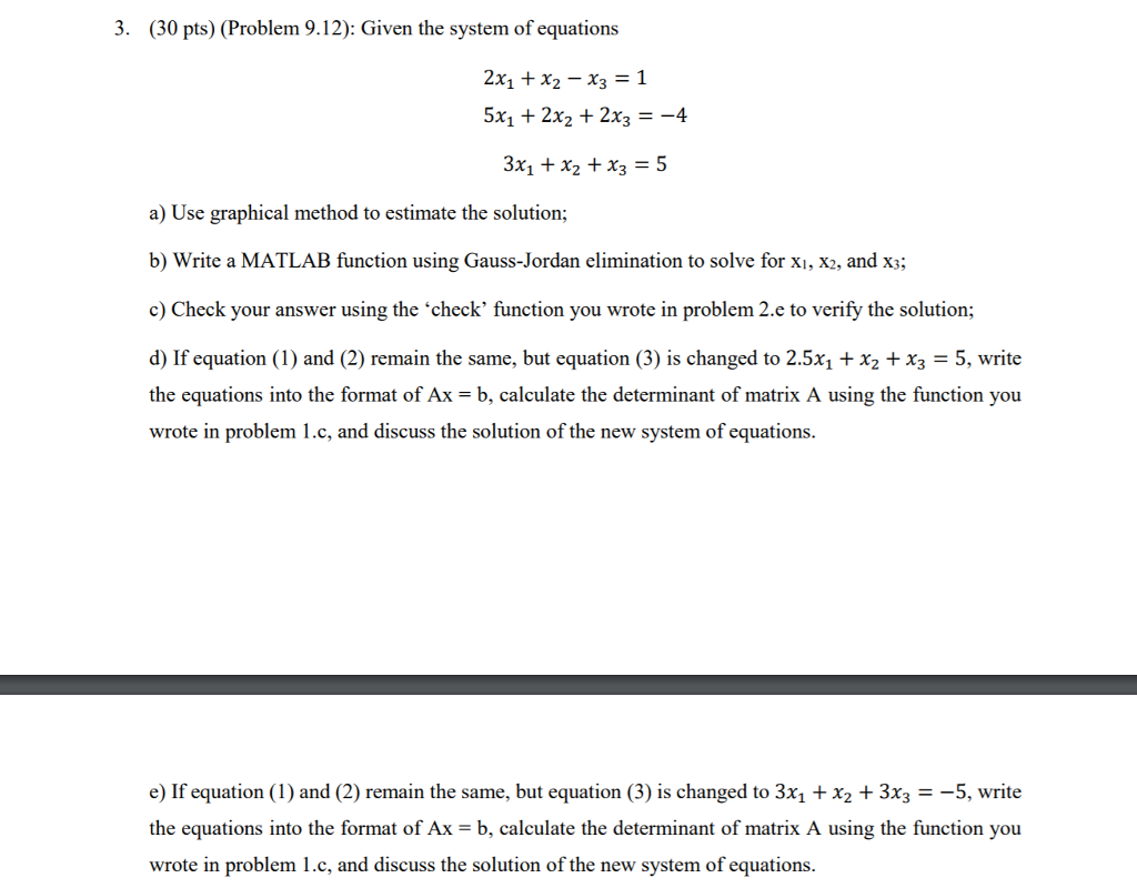 Solved 3 30 Pts Problem 912 Given The System Of