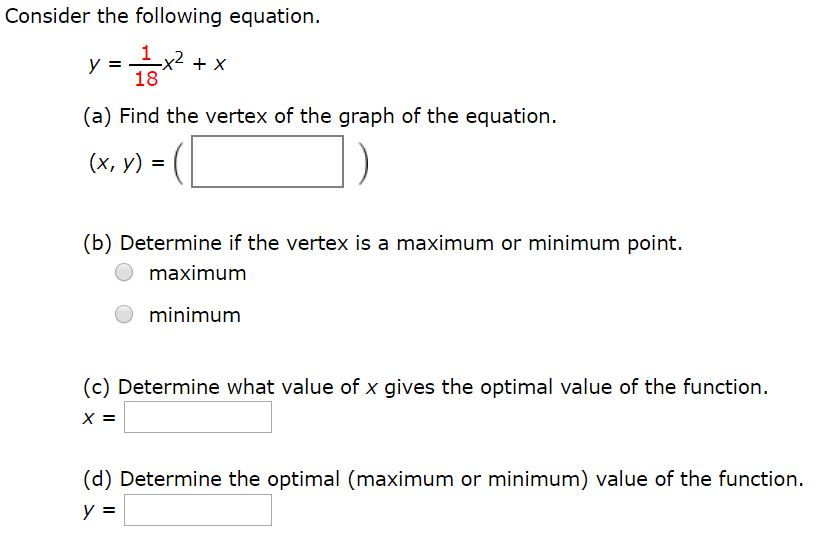 Solved Consider the following equation. 18 (a) Find the | Chegg.com