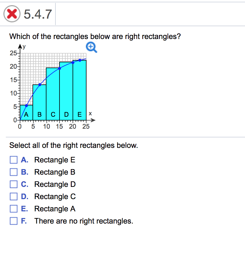 Solved X)5.4.7 Which of the rectangles below are right | Chegg.com