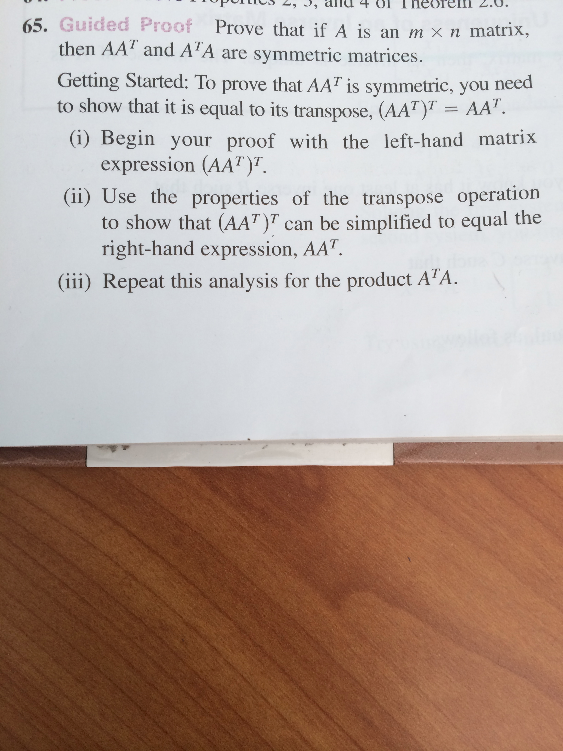 Solved Prove that if A is an m x n matrix, then AA and ATA | Chegg.com