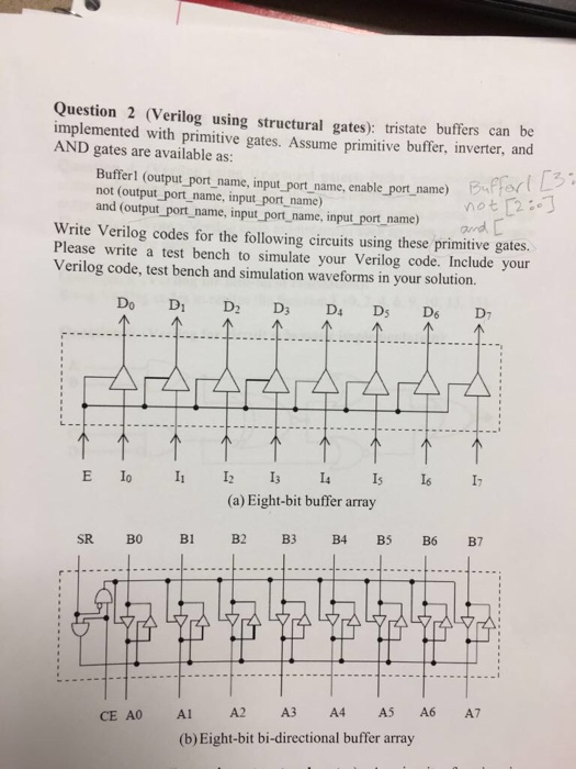 tristate buffers can be implemented with primitive | Chegg.com
