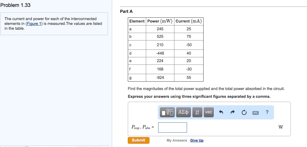 The current and power for each of the interconnected | Chegg.com