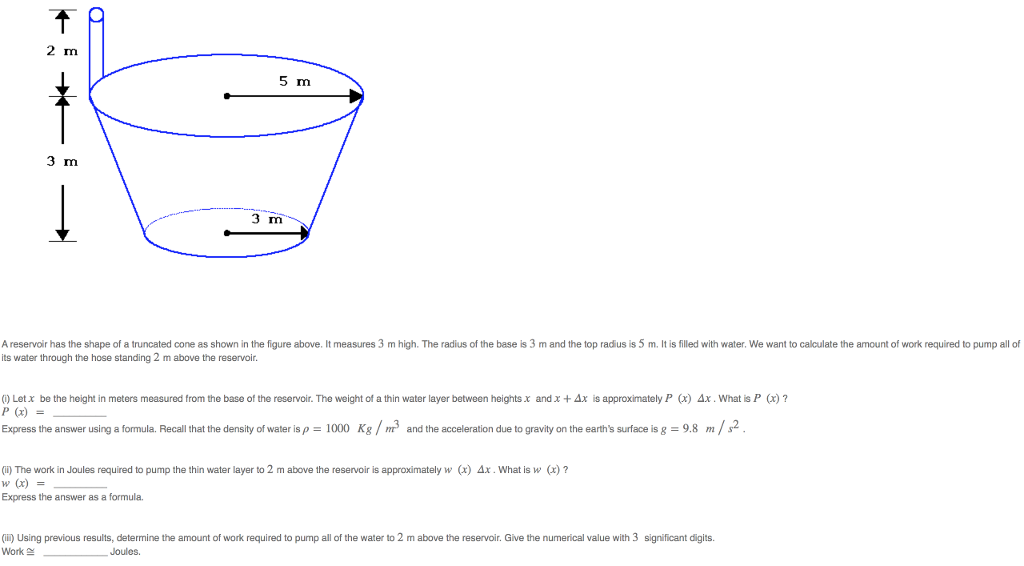 Solved A reservoir has the shape of a truncated cone as | Chegg.com