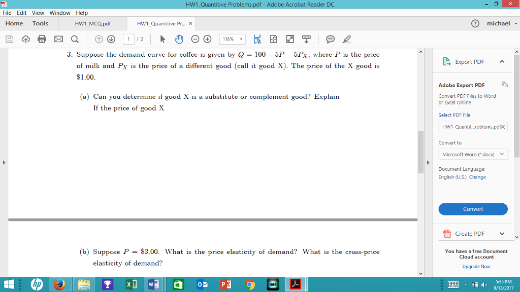 Solved HW1 antitive Problem dobe Acrobat Reader File | Chegg.com