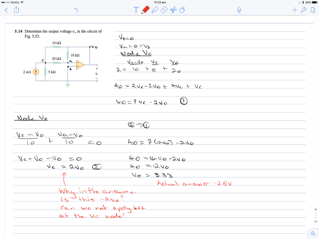Solved Determine the output voltage upsilon_o in the circuit | Chegg.com