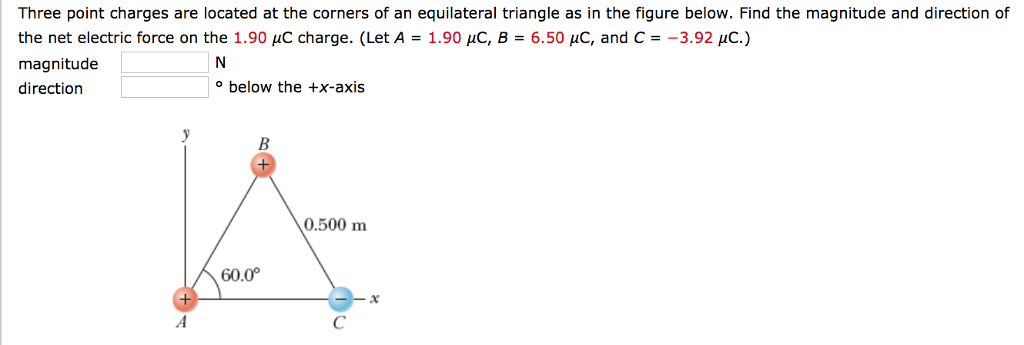 Solved Three charges are arranged as shown in the figure | Chegg.com