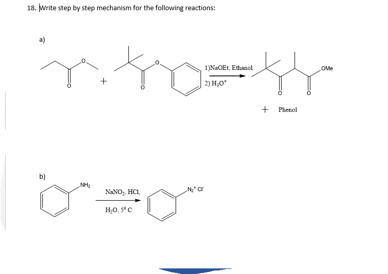Solved Write step by step mechanism for the following | Chegg.com