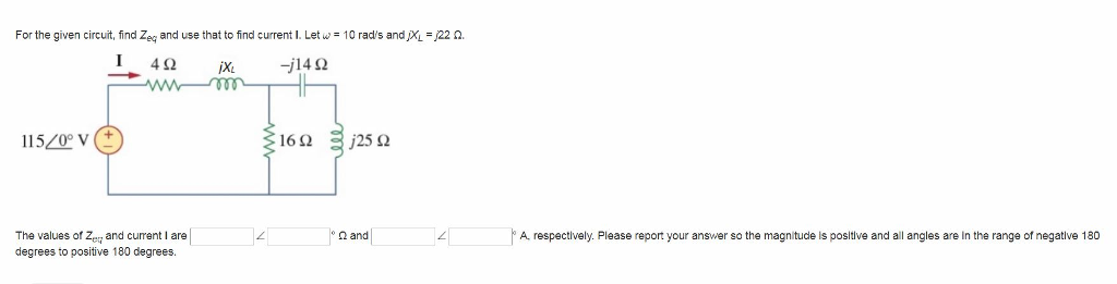 Solved For the given circuit, find Zeq and use that to find | Chegg.com