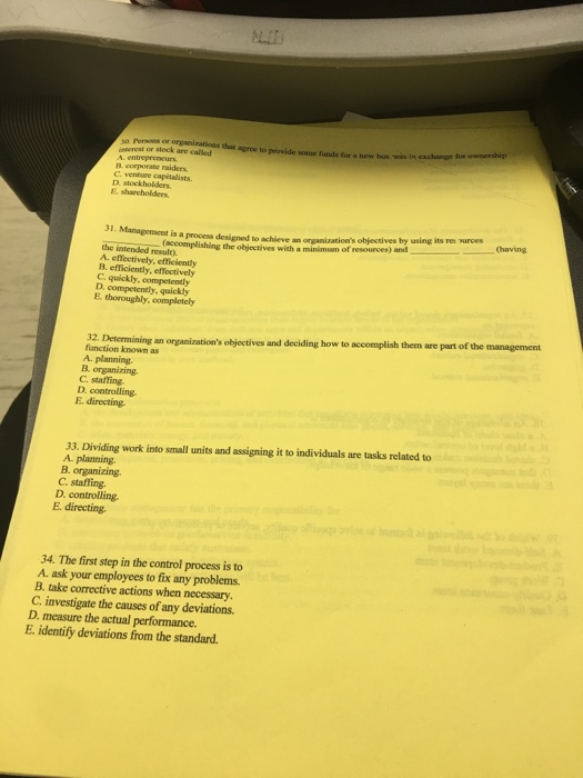 Solved Management is a process designed to achieve an | Chegg.com