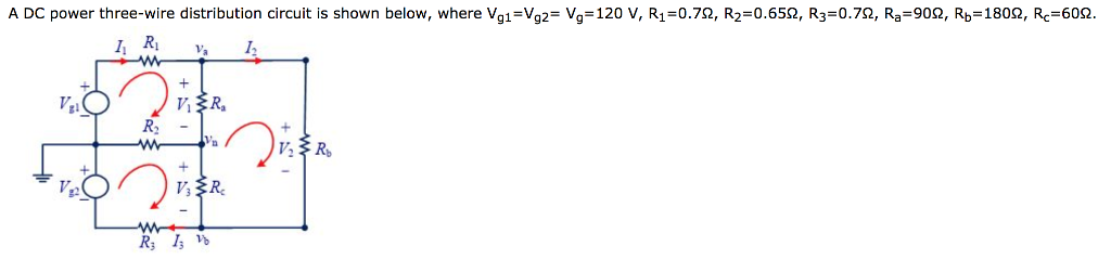 Solved A DC power three-wire distribution circuit is shown | Chegg.com