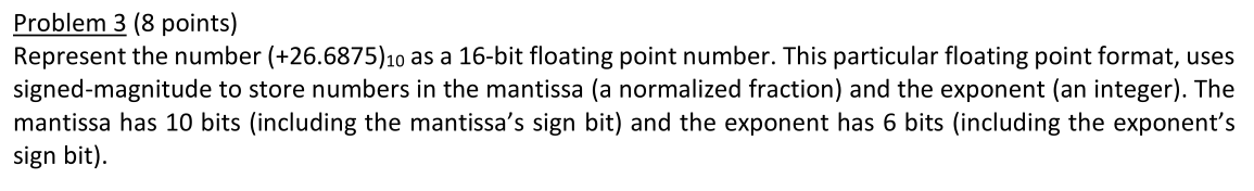 Solved Problem 3 8 Points Represent The Number