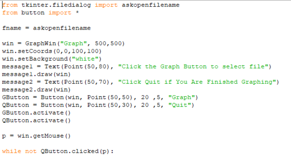rom tkinter.filedialog import askopenfilename from | Chegg.com