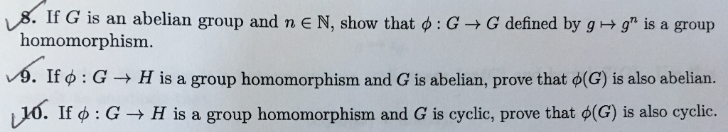 Solved If G is an abelian group and n e N, show that ? : G ? | Chegg.com