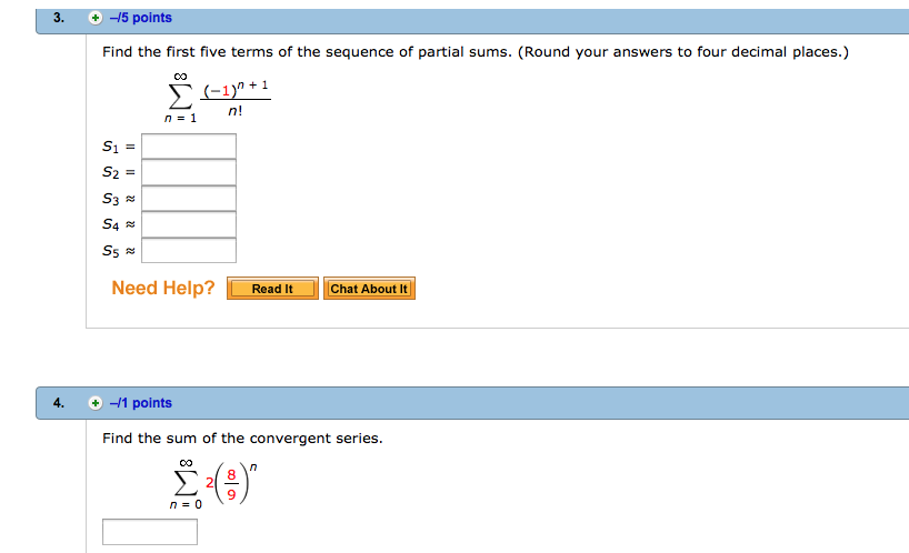 Solved: Find The First Five Terms Of The Sequence Of Parti... | Chegg.com