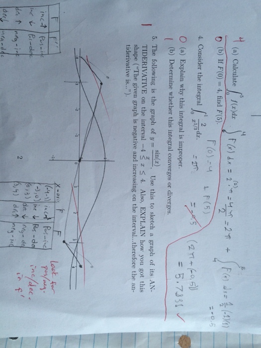 Solved Calculus 2 problems Q4 and Q5 | Chegg.com