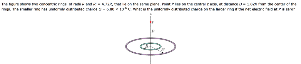 Solved The figure shows two concentric rings, of radii R and | Chegg.com