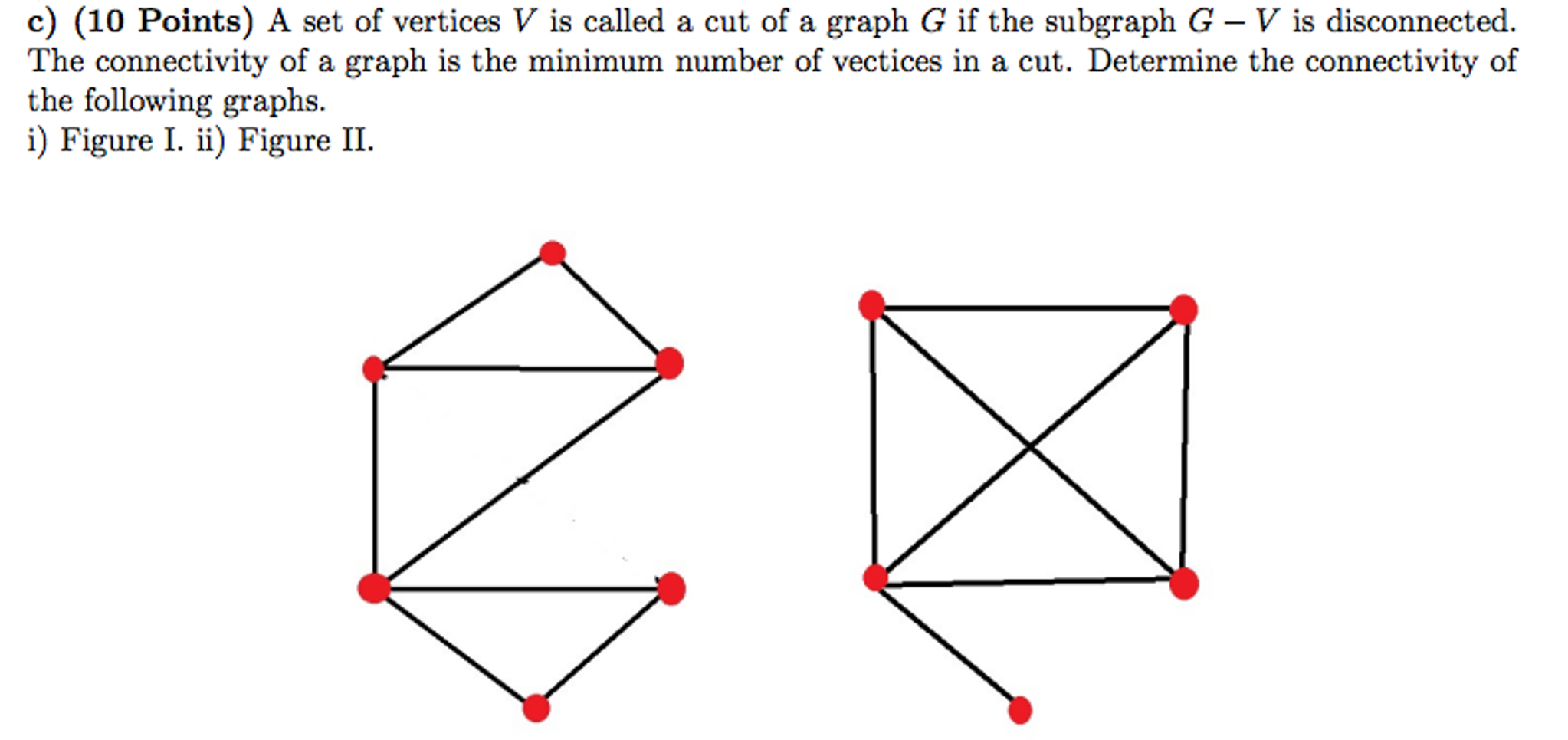 Solved Suppose G is a graph with connectivity 2 (see | Chegg.com