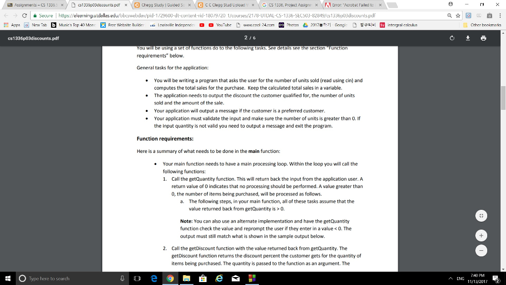 Solved Using C++ Part 1: Creating the application A | Chegg.com