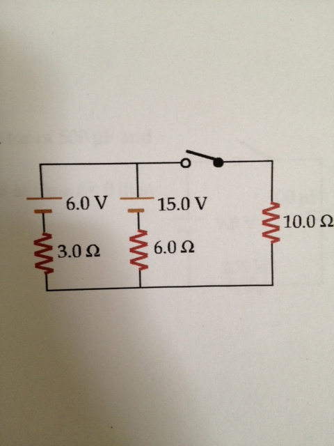 Solved Two batteries and three resistors are connected in a | Chegg.com