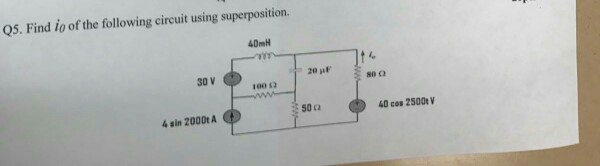Solved Find i_o of the following circuit using | Chegg.com
