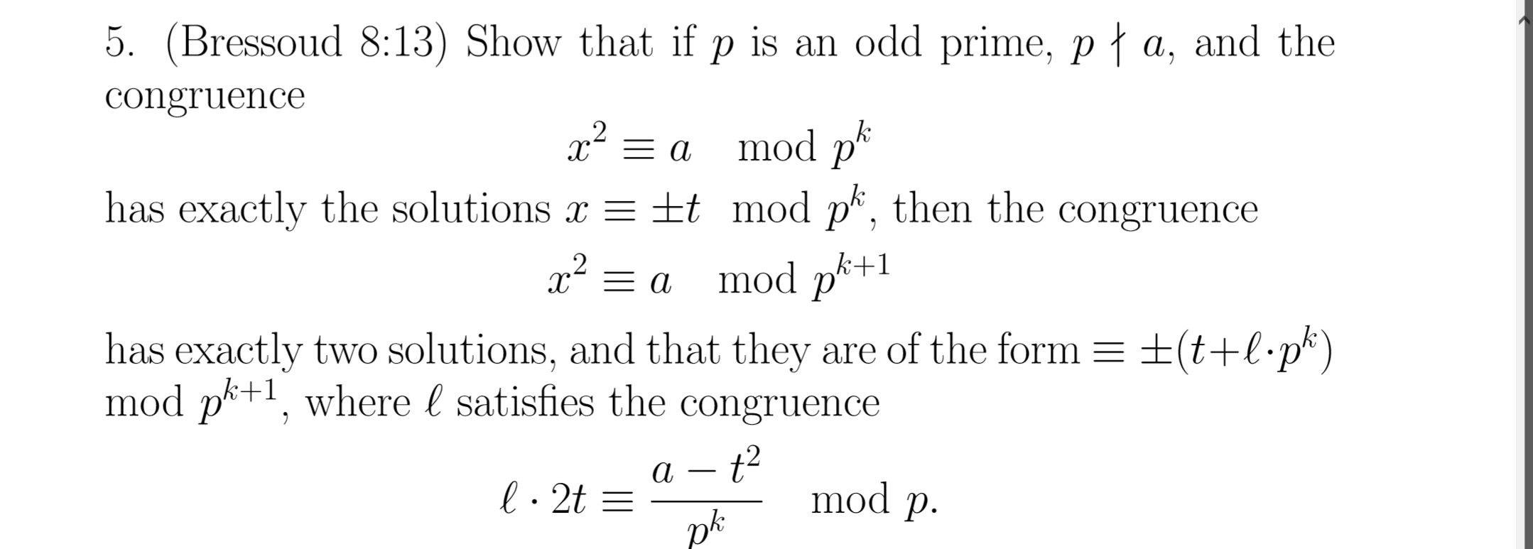Show That If P Is An Odd Prime P A And The Chegg