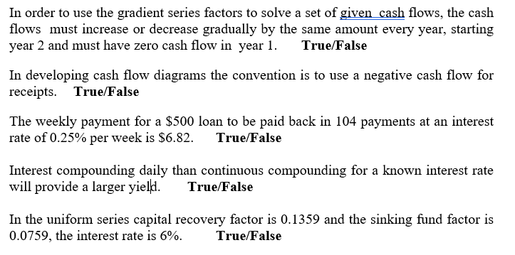 Solved In order to use the gradient series factors to solve | Chegg.com