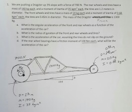 Solved MECHANICS -DYNAMIC PROBLEM We are pushing a | Chegg.com