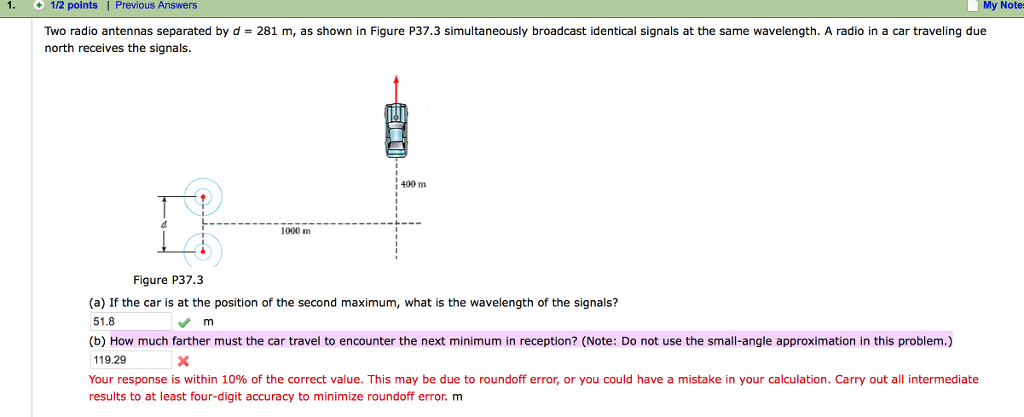 Solved 1. 1/2 points ! Previous Answers My Note ÷ Two radio | Chegg.com Solved 1. 1/2 points ! Previous Answers My Note ÷ Two radio | Chegg.com