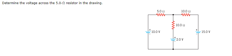 Solved Determine the voltage across the 5.0-Ω resistor in | Chegg.com