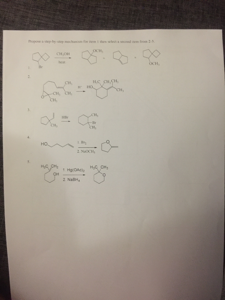 Solved Propose a step-by-step mechanism for item I then | Chegg.com