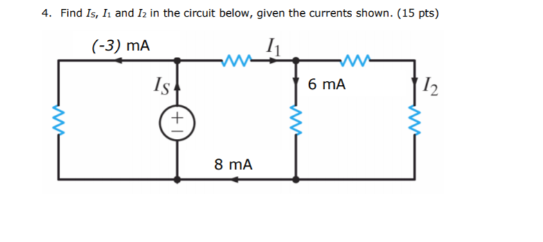 Solved 4. Find Is, I and I2 in the circuit below, given the | Chegg.com