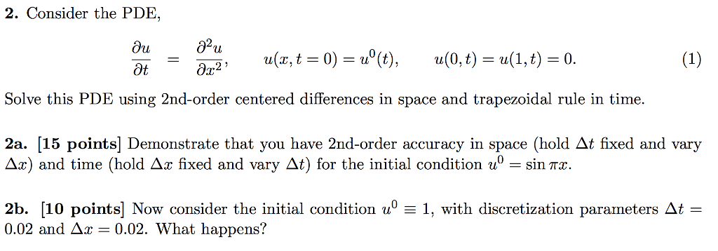 Consider the PDE, partial differential u/partial | Chegg.com