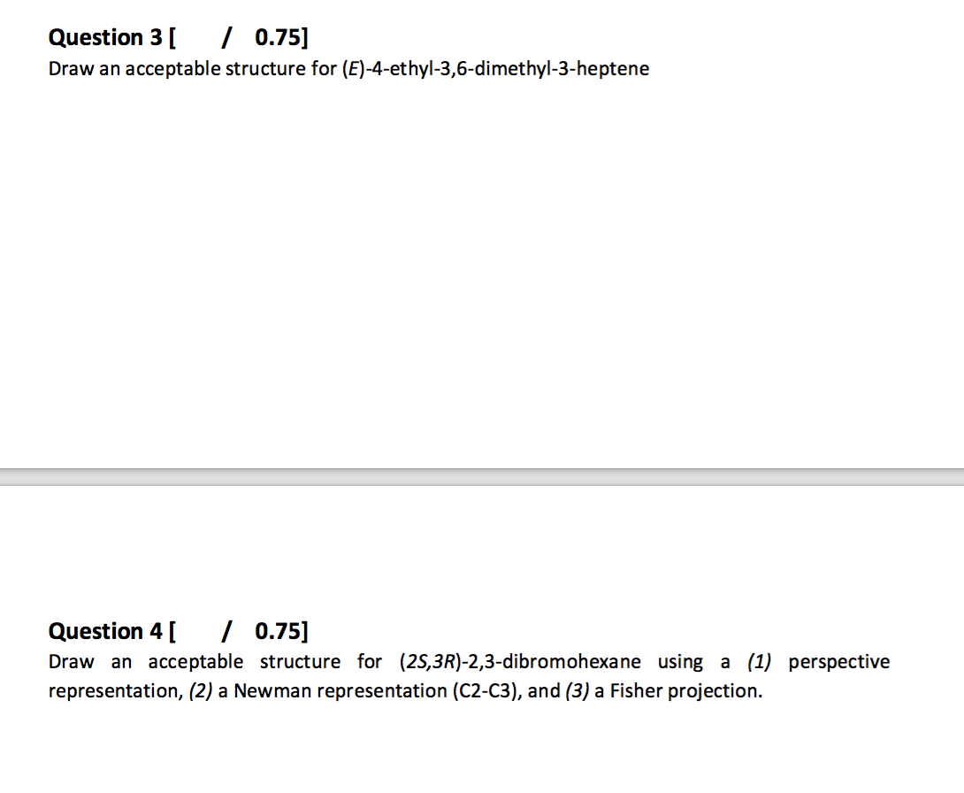 Solved Draw an acceptable structure for | Chegg.com