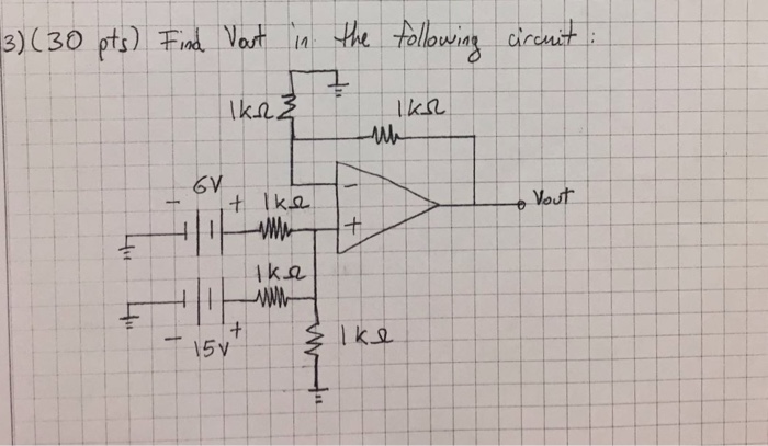 Solved Find V_out in the following circuit: | Chegg.com