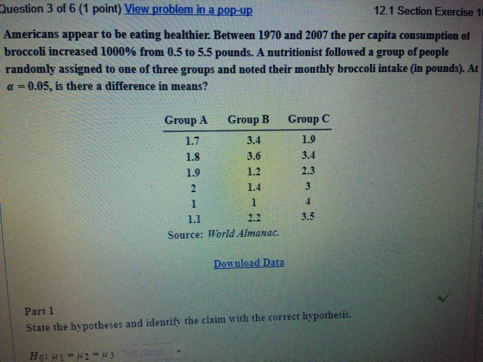Solved Question 3 of 6 (1 point) View problem in a pop-up | Chegg.com