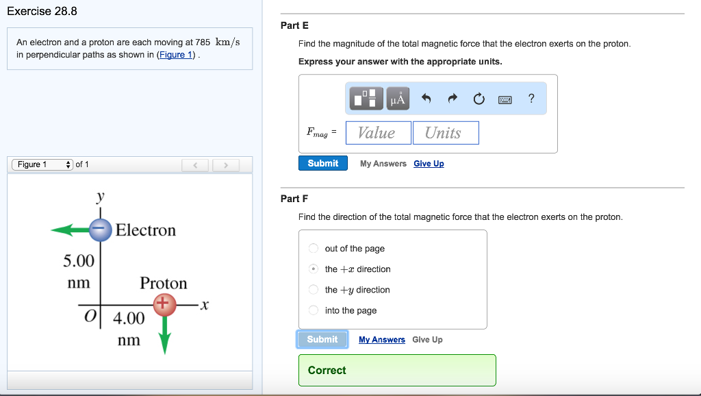 Solved Exercise 28 8 Part A An Electron And A Proton Are