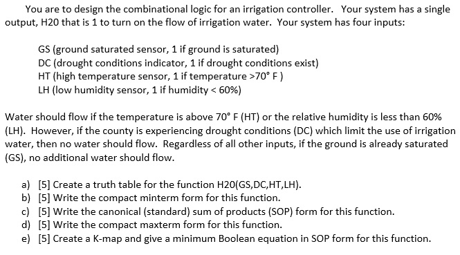 Solved You are to design the combinational logic for an | Chegg.com