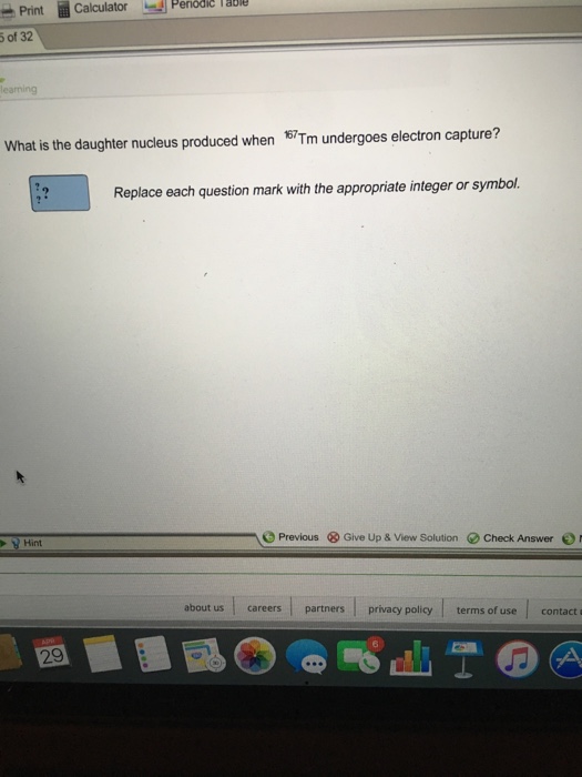 Solved What is the daughter nucleus produced when^167Tm | Chegg.com