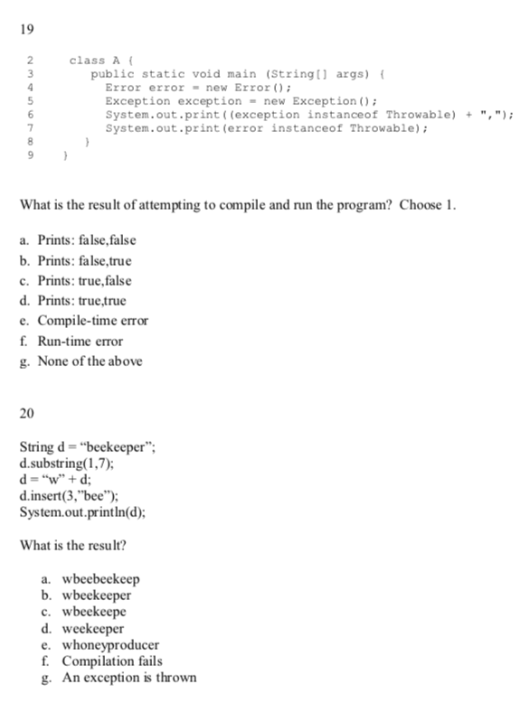 Solved class A 3 public static void main (Stringt args) ( | Chegg.com