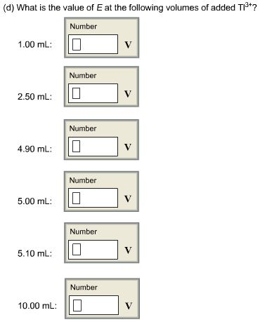 Solved For the titration of 25.0 mL of 0.0100 M Sn2+ by | Chegg.com