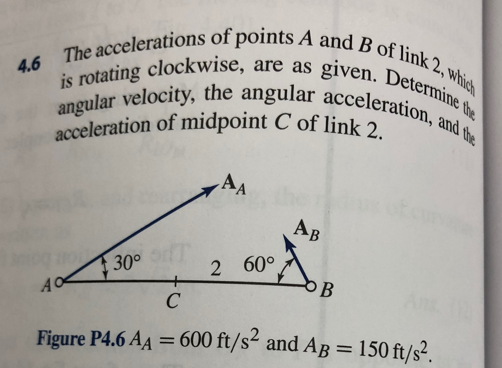 Solved The accelerations of points A a is rotating | Chegg.com